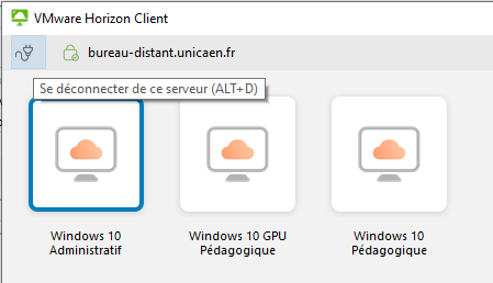 Se déconnecter du bureau distant [Guide utilisateur - Bureau distant]